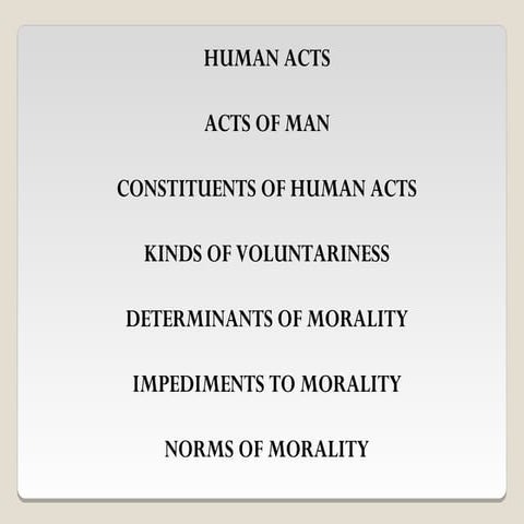 Modifiers of Human Acts | PPTX