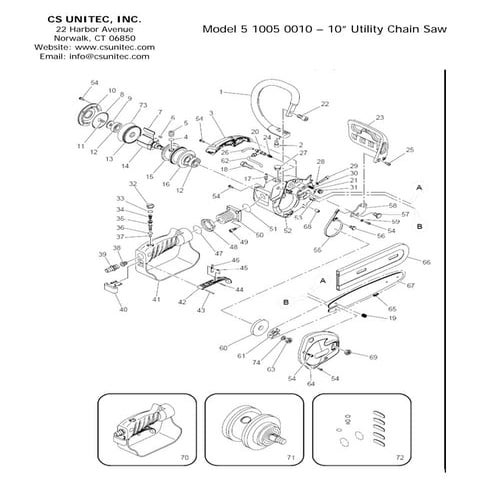 CS Unitec Pneumatic Chain Saw: 5 1005 0010 | PDF