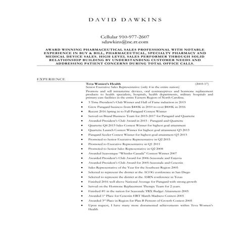 David Dawkins resume (3) | PDF
