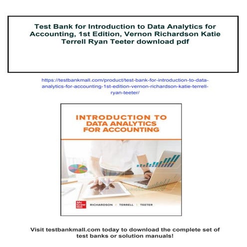 Test Bank for Introduction to Data Analytics for Accounting, 1st ...