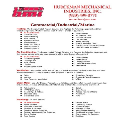 HMI's line card | PDF
