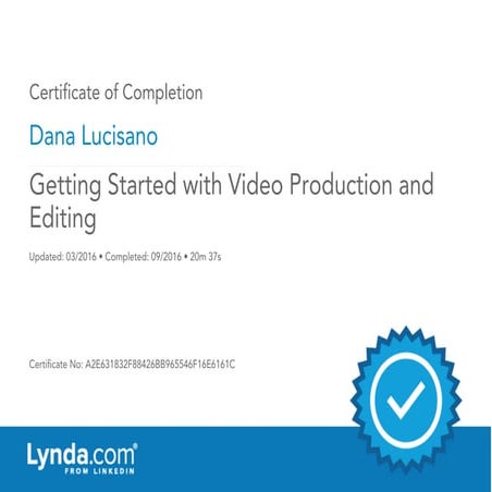 GettingStartedwithVideoProductionandEditing_CertificateOfCompletion (2 ...