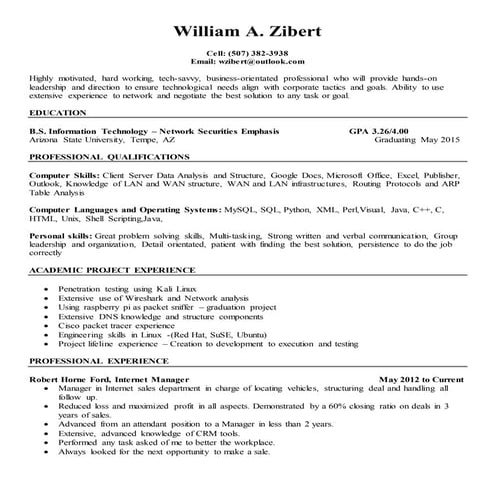 Will's Resume | DOCX