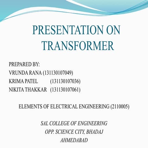 Transformer ppt download | PPT