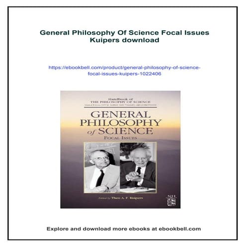 General Philosophy Of Science Focal Issues Kuipers | PDF