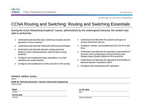 CCNA R&S Essentials | PPT