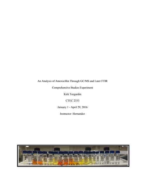 GC lab report | PDF | Chemistry | Science