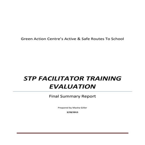 STP Training Evaluation - Final Summary (MGiller) | PDF