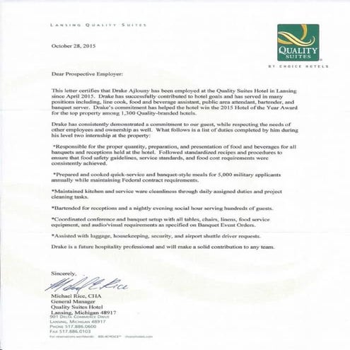 Drake Letter of Recommendation.v1(1) | PDF