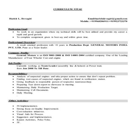 Gaurav Sharma Resume | DOC