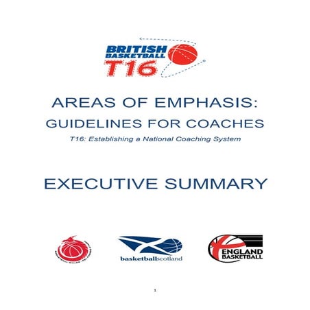 Areas of Emphasis: Guidelines for Coaches - T16: Establishing a ...