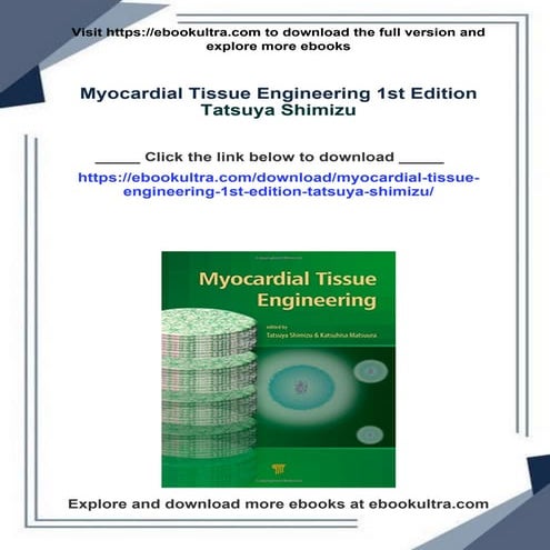 Myocardial Tissue Engineering 1st Edition Tatsuya Shimizu | PDF