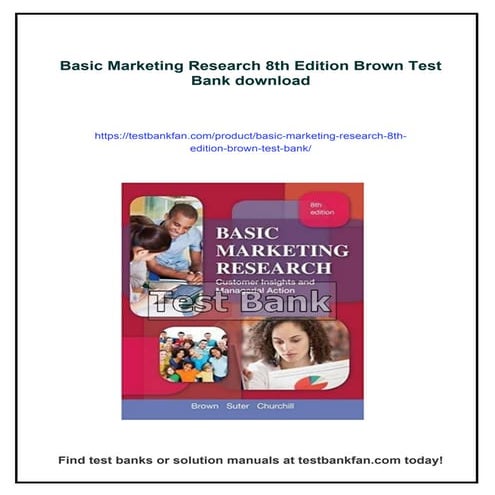 Basic Marketing Research 8th Edition Brown Test Bank | PDF