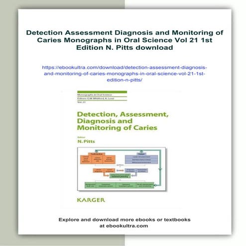 Detection Assessment Diagnosis and Monitoring of Caries Monographs in Oral Science Vol 21 1st ...