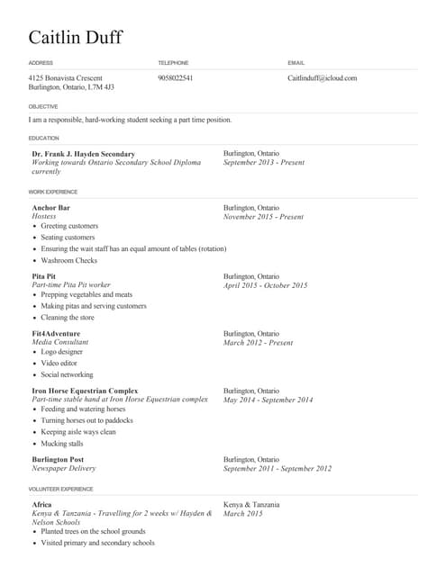 Benjamin Resume | DOCX