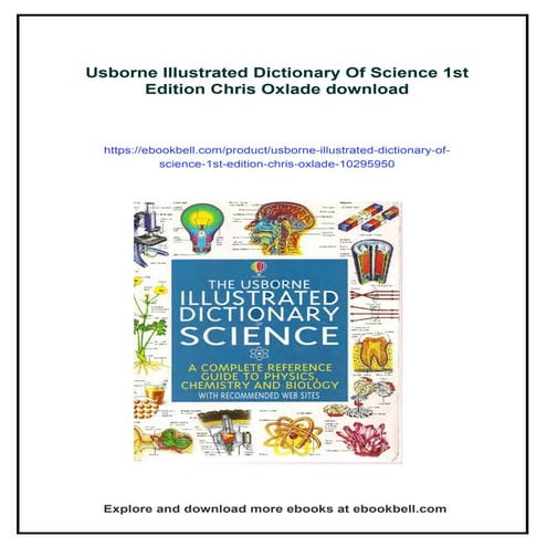 Usborne Illustrated Dictionary Of Science 1st Edition Chris Oxlade | PDF