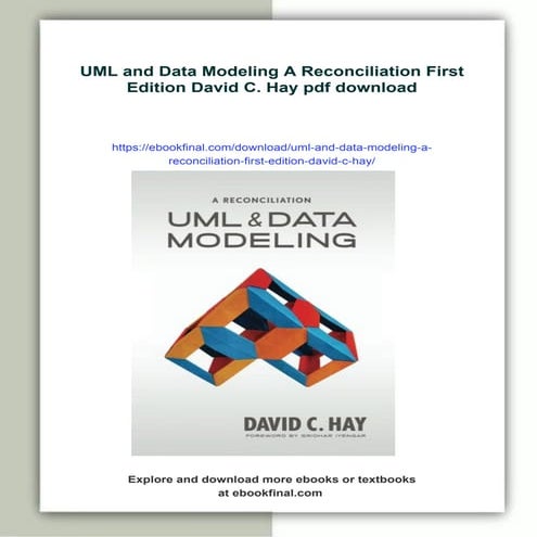 UML and Data Modeling A Reconciliation First Edition David C. Hay | PDF