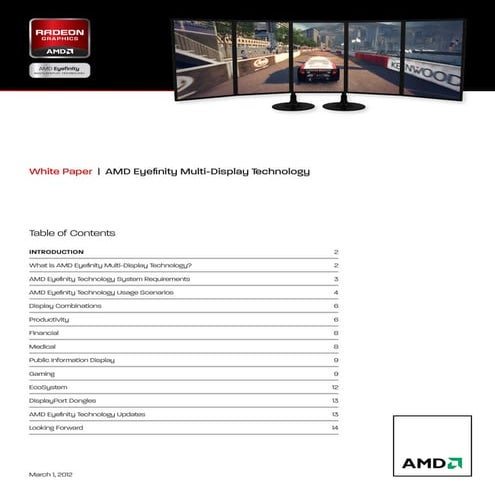 AMD Eyefinity Multi-Display Technology | PDF