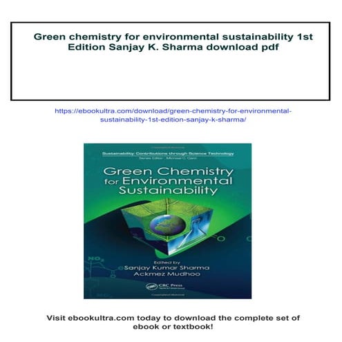 Green chemistry for environmental sustainability 1st Edition Sanjay K ...