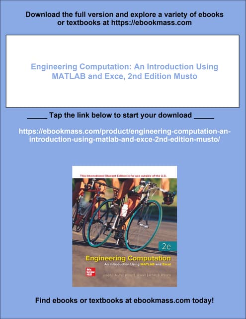 Engineering Computation An Introduction Using Matlab And Exce 2nd