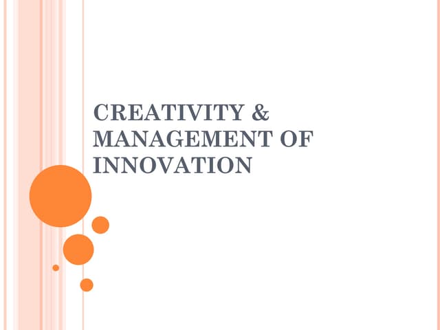 Creativity and innovation | PPTX
