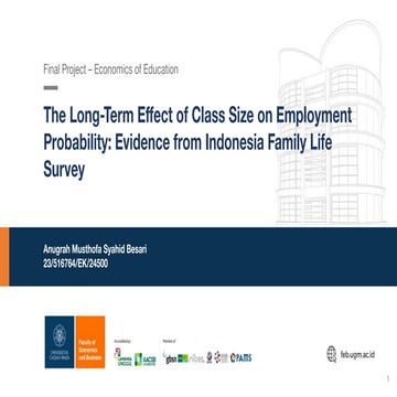 The Long-Term Impact of Primary School Class Size on Employment ...
