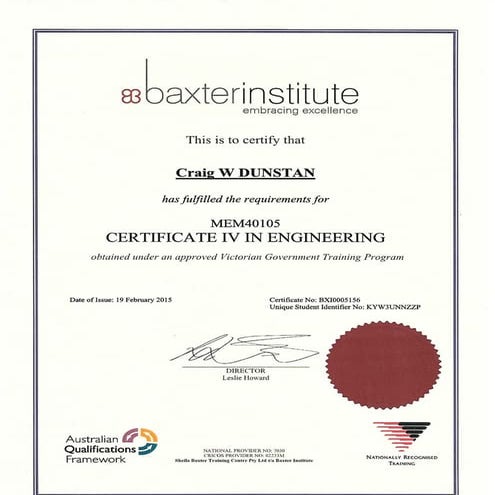 Cert 4 Engineering Fab | PDF