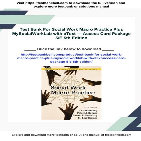 Test Bank For Social Work Macro Practice Plus MySocialWorkLab with ...