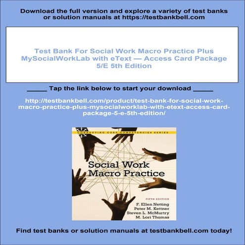Test Bank For Social Work Macro Practice Plus MySocialWorkLab with ...