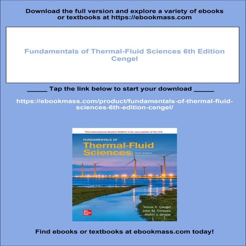 Fundamentals of Thermal-Fluid Sciences 6th Edition Cengel | PDF