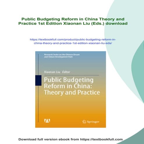 Public Budgeting Reform in China Theory and Practice 1st Edition ...