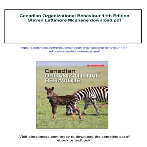 Canadian Organizational Behaviour 11th Edition Steven Lattimore Mcshane ...