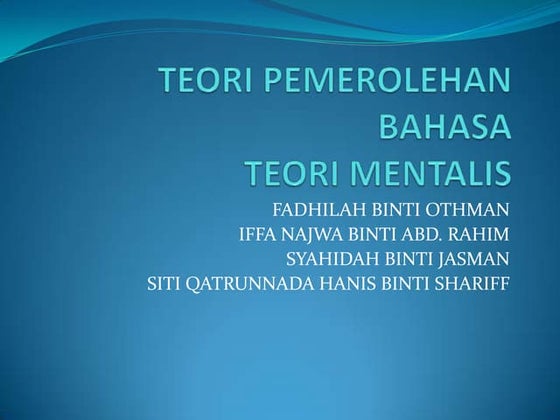 PSIKOLOGI PERKEMBANGAN AWAL KANAK-KANAK (ETD 1113) | PPTX