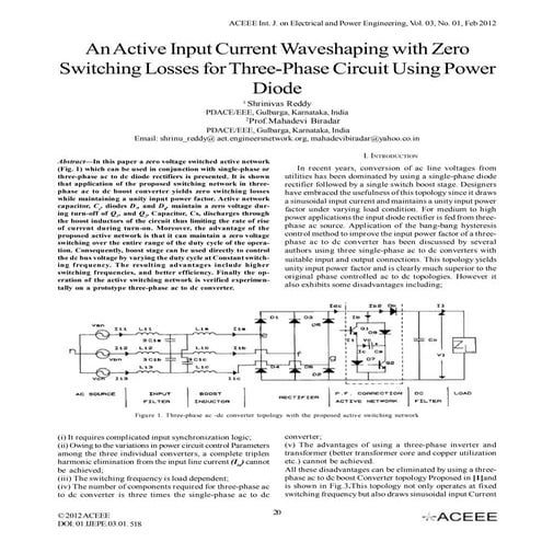 An Active Input Current Waveshaping with Zero Switching Losses for ...