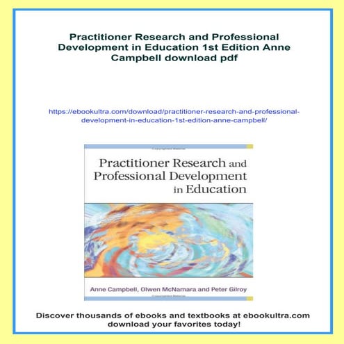 Practitioner Research and Professional Development in Education 1st ...