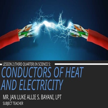 observation lesson plan Science 5 Conductors and insulators | DOCX