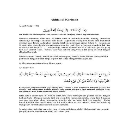 51861874 akhlakul-karimah | PDF