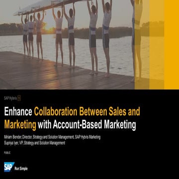 Enhance Collaboration Between Sales and Marketing with Account-Based Marketing | PPT