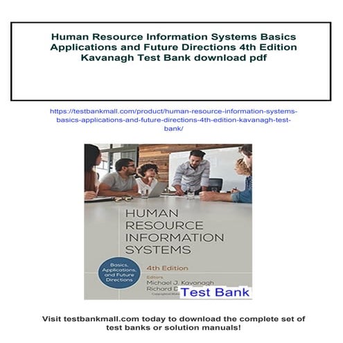 Human Resource Information Systems Basics Applications and Future ...