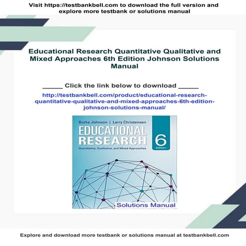 Educational Research Quantitative Qualitative and Mixed Approaches 6th ...