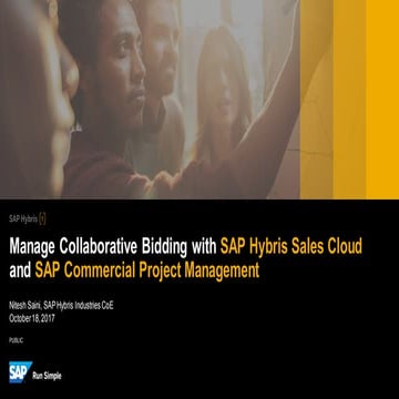 Manage Collaborative Bidding with SAP Hybris Sales Cloud and SAP ...
