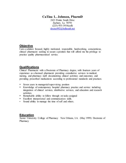 Anju-resume | DOC | Pharmaceutical Industry | Industries