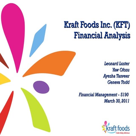 Financial Analysis: Kraft Foods Inc. (KFT) | PPS