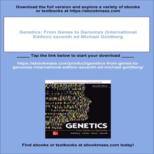 Genetics: From Genes to Genomes (International Edition) seventh ed ...
