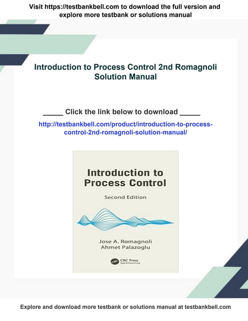 Introduction to Process Control 2nd Romagnoli Solution Manual | PDF Introduction to Process Control 2nd Romagnoli Solution Manual | PDF