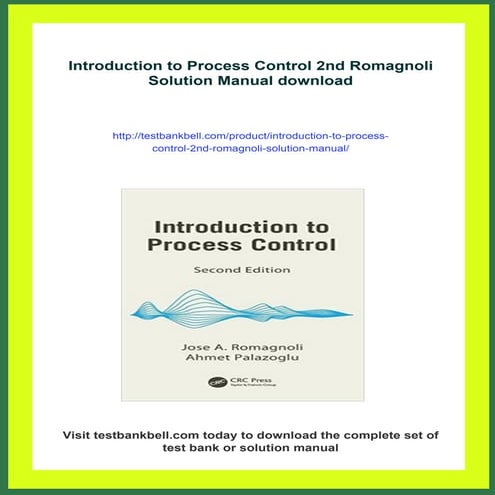 Introduction to Process Control 2nd Romagnoli Solution Manual | PDF