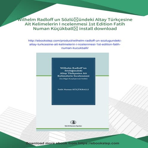 Wilhelm Radloff un Sözlüğündeki Altay Türkçesine Ait Kelimelerin I ...