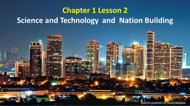 SCIENCE TECHNOLOGY AND NATION BUILDING | PPTX