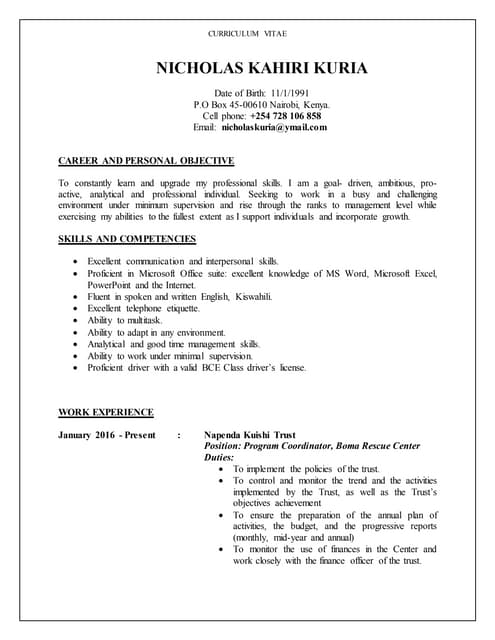 CURRICULUM VITAE updated | DOC