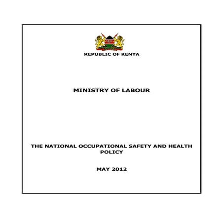 Kenya National OSH Policy | PDF
